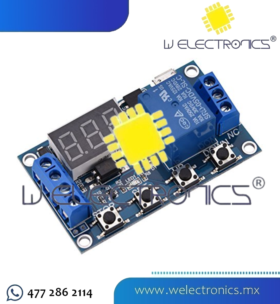 MODULO TEMPORIZADOR CON RELEVADOR 6-30V | W Electronics